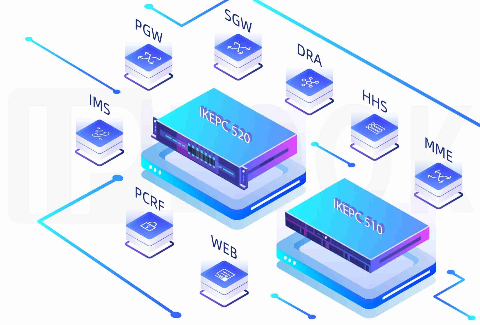 Virtualized HSS, EPC and IMS storage-IPLOOK